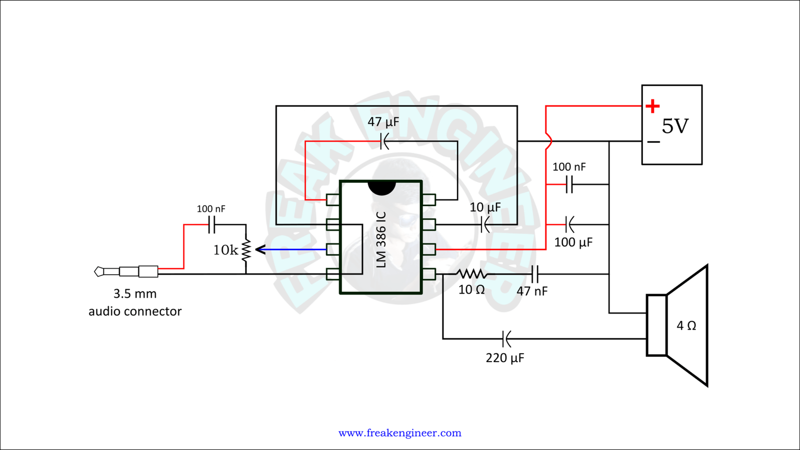 lm386 audio amplifier » Freak Engineer